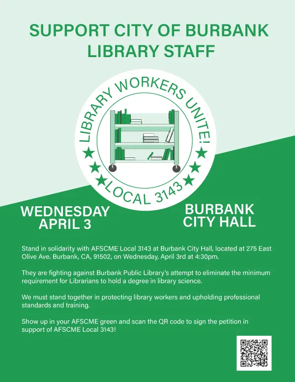 Support City of Burbank library staff! | AFSCME District Council 36